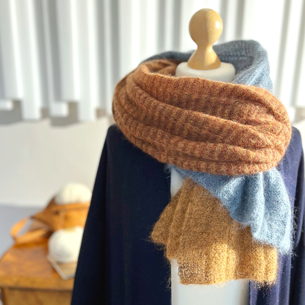 neue Strickanleitung-Schal/Stola Licht und Schatten